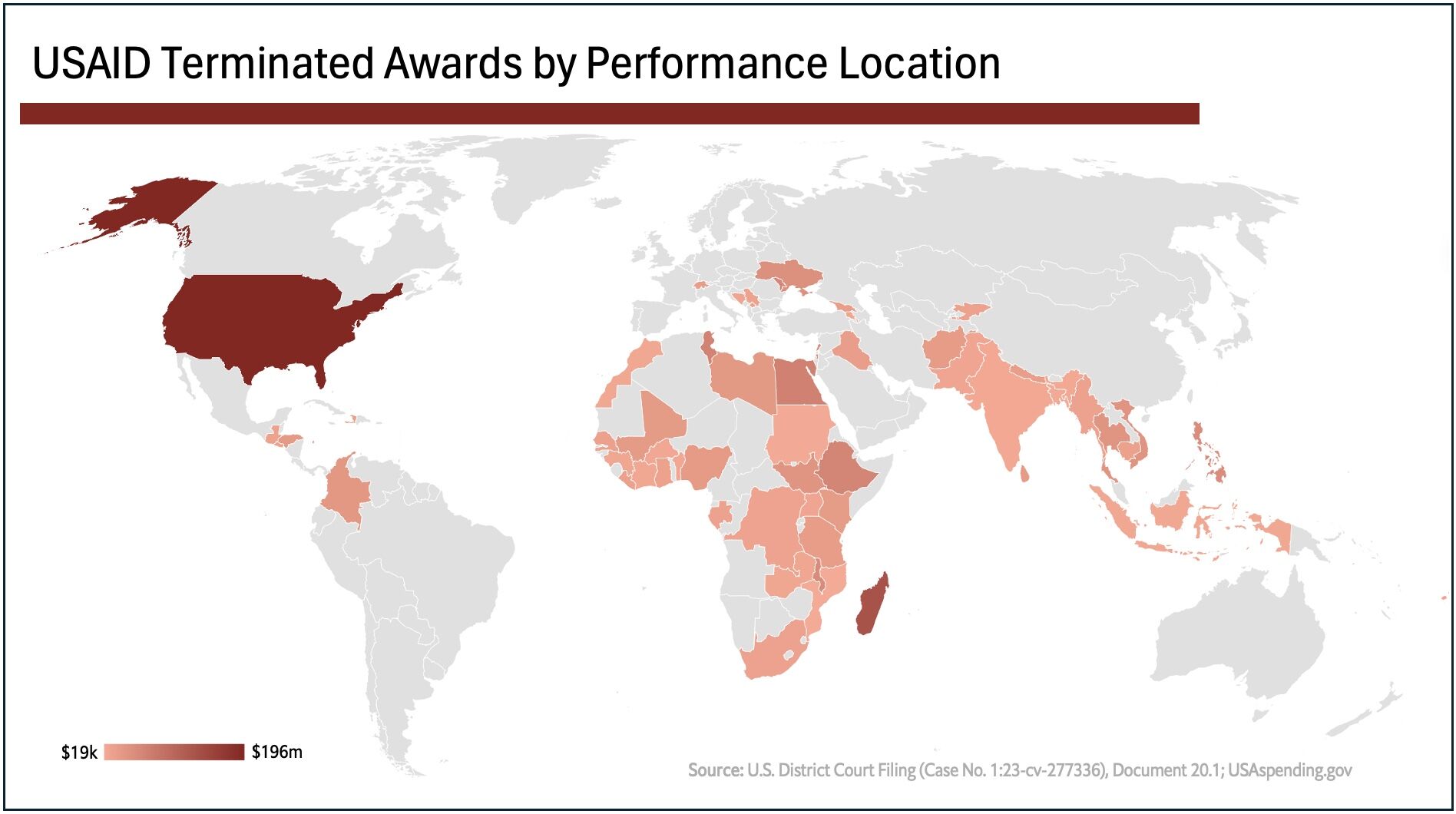 USAID Grants & Contracts Attempted to be Terminated – MAP BY COUNTRY ...